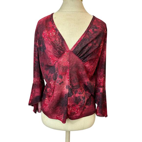 Whimsy Goth | Tops | Whimsy Goth Wrap Top Womens Large Fairycore Red ...